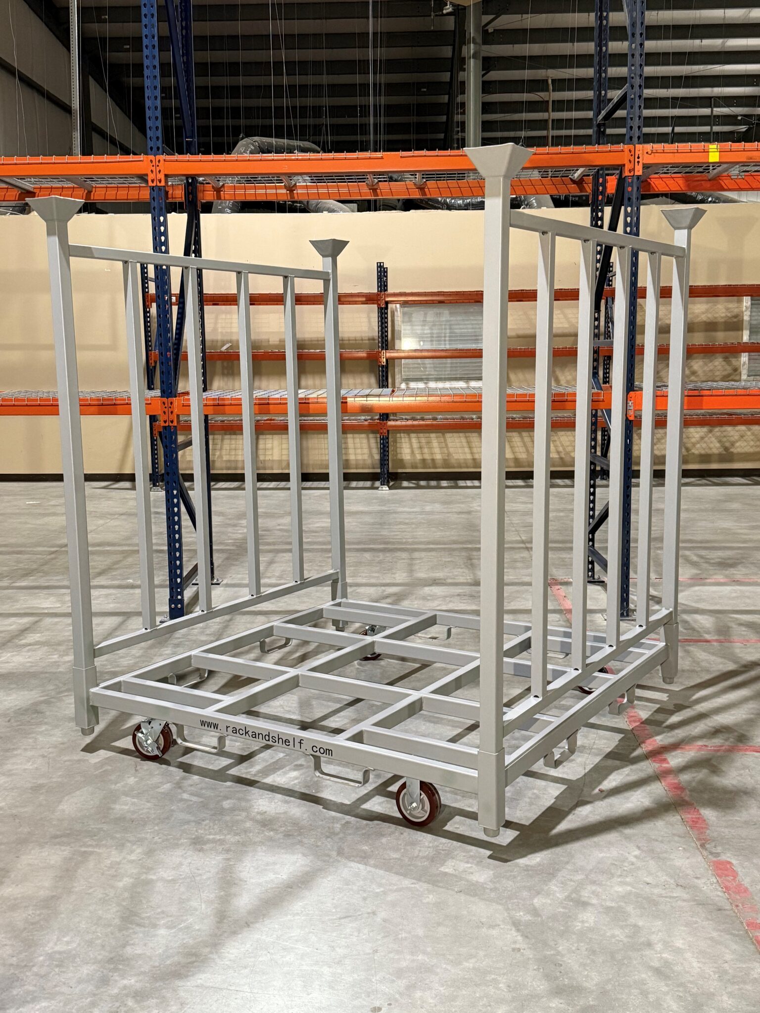 Portable Carpet Roll Rack with Casters