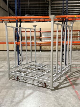 Portable Carpet Roll Rack with Casters