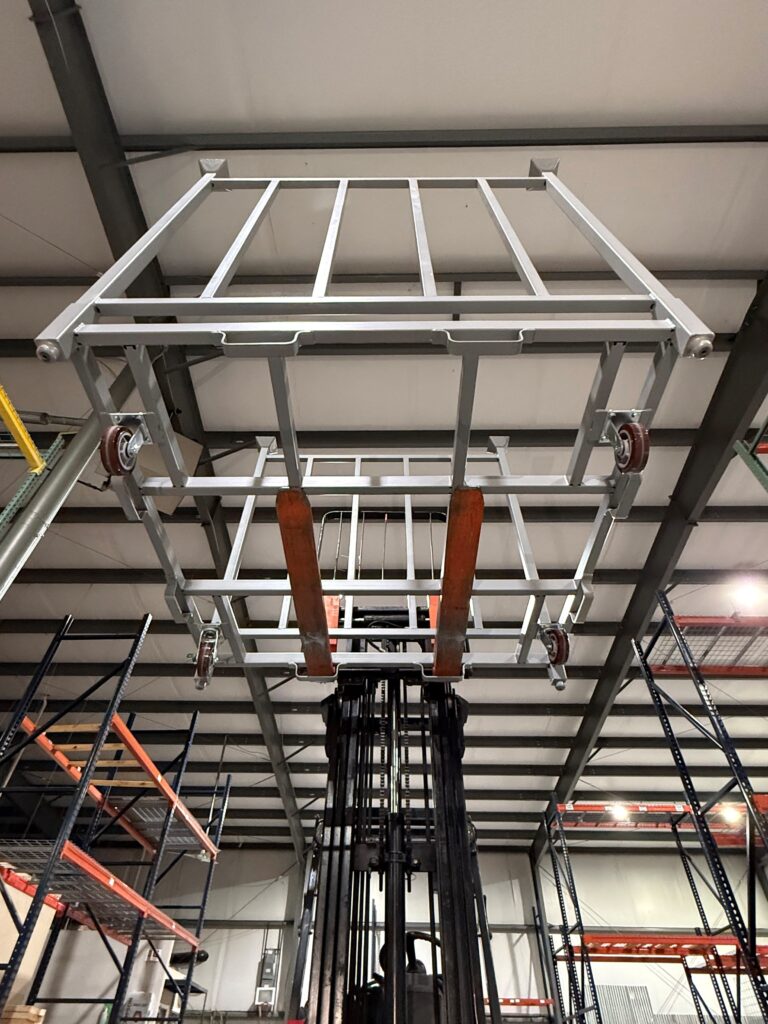 Portable Carpet Roll Rack with Casters