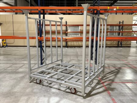 Portable Carpet Roll Rack with Casters