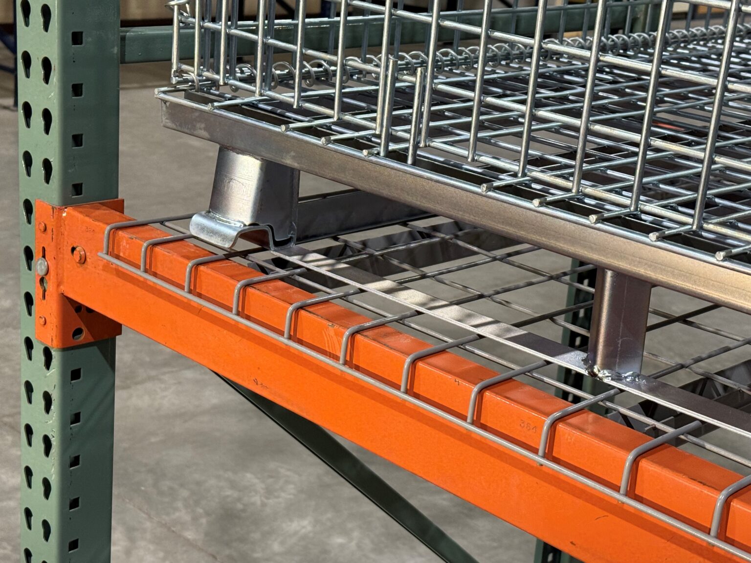 Wire Container with Flat Steel Runners - Warehouse Rack and Shelf