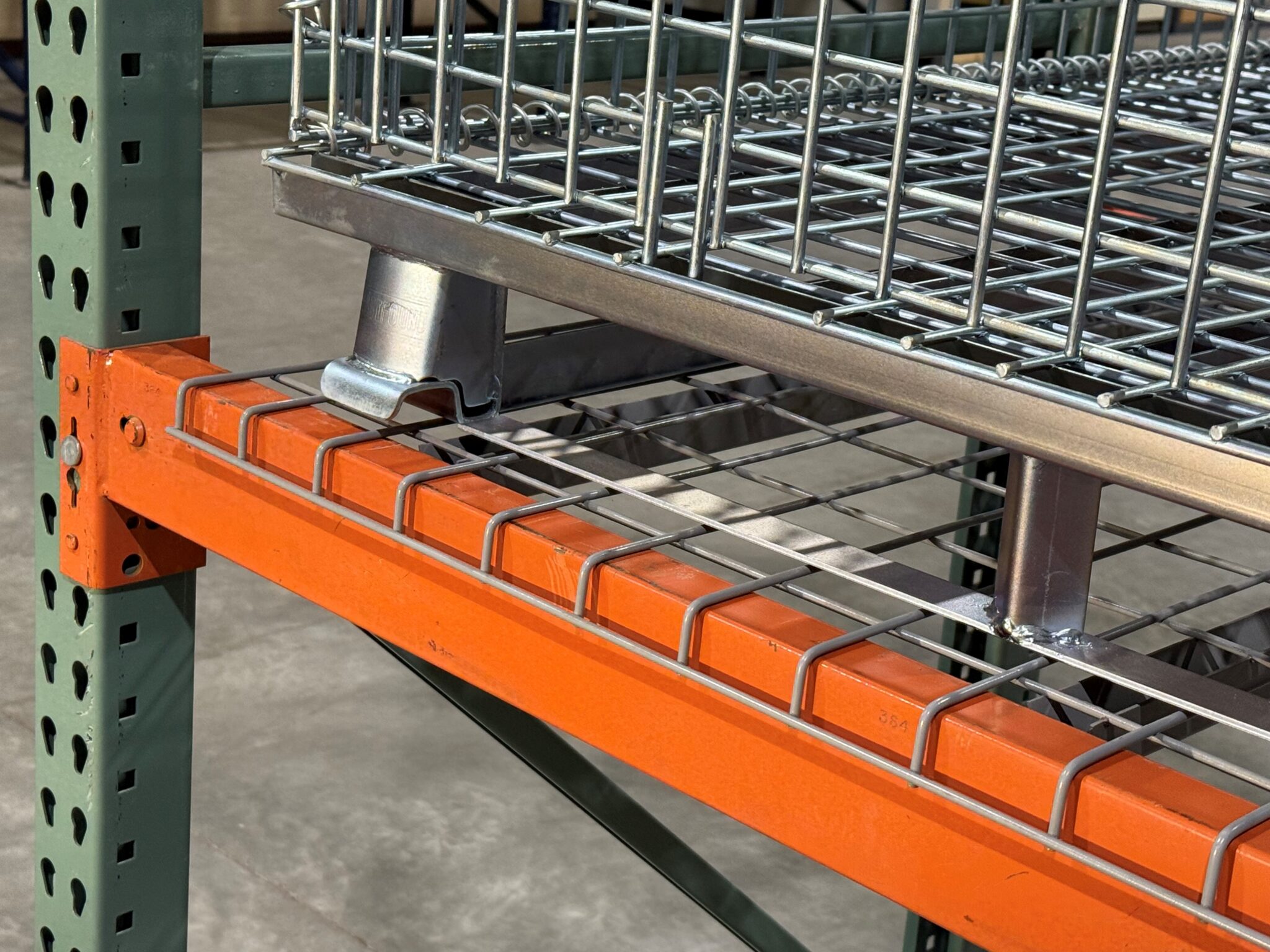 Wire Container with Flat Steel Runners - Warehouse Rack and Shelf