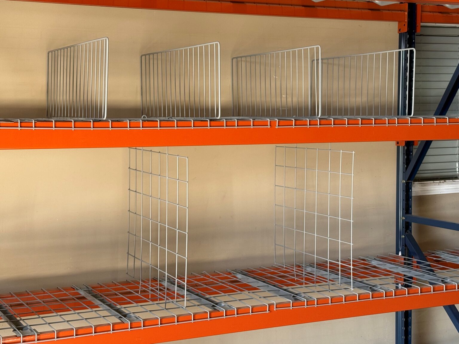 Snap-In vs. Hanging Wire Shelf Dividers for Pallet Rack - Warehouse ...