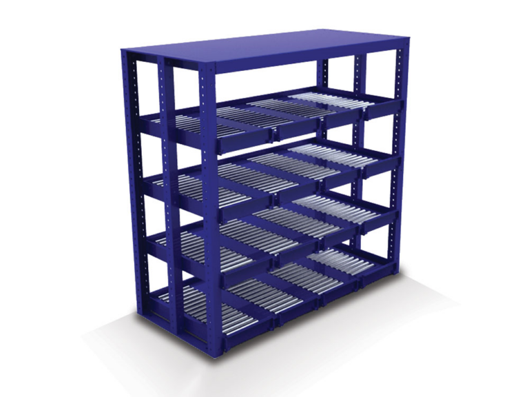 Heaviest Duty Gravity Flow Rack with Roller Conveyor Shelves for ...