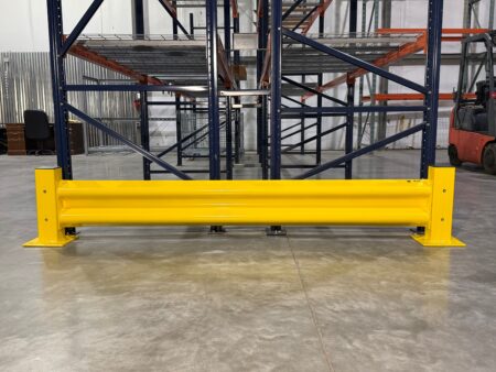Single Tier Guard Rail for End of Aisle Protection