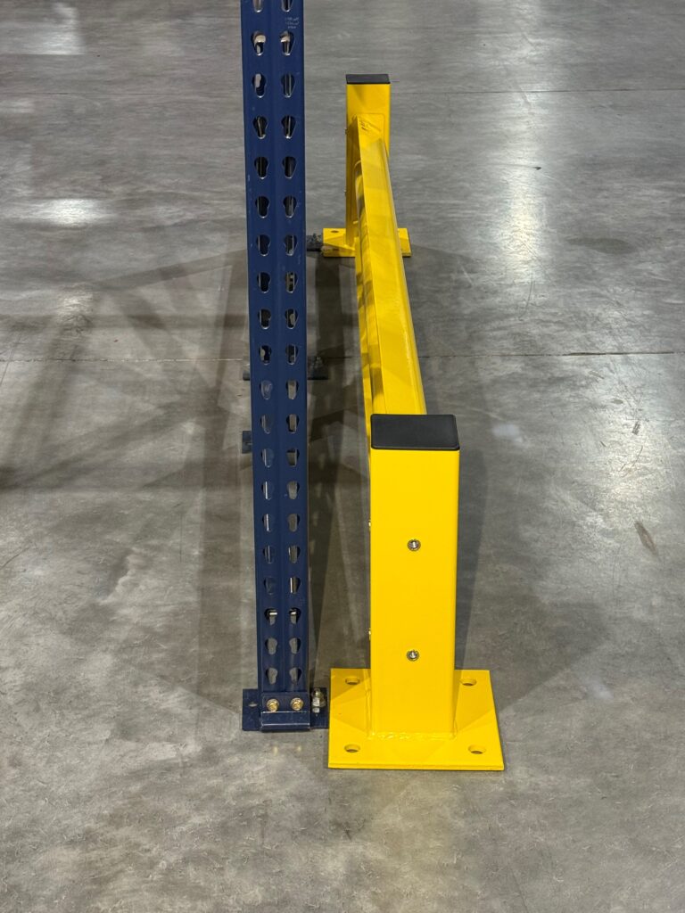 Single Tier Guard Rail for End of Aisle Protection