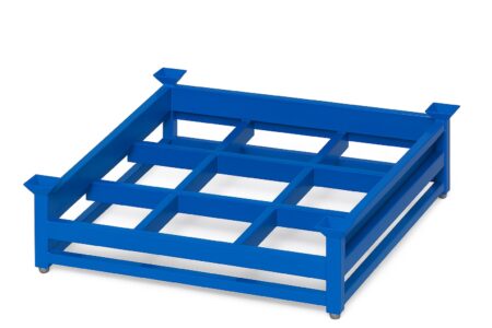 Sheet Metal Stack Rack with Side Walls | Stackable Metal Rack