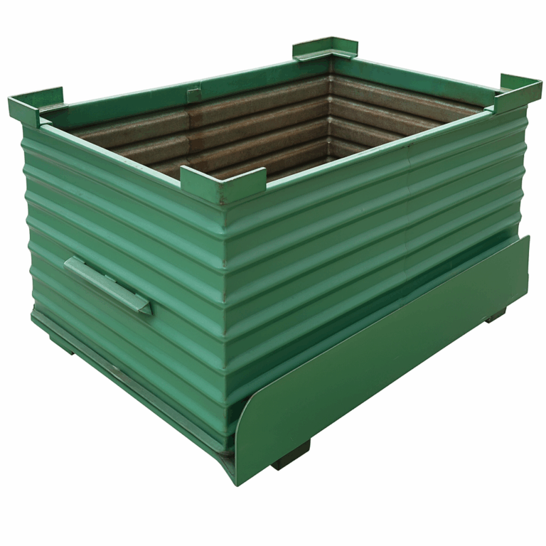 D-1L Drop-Bottom Steel Container | Round Corner
