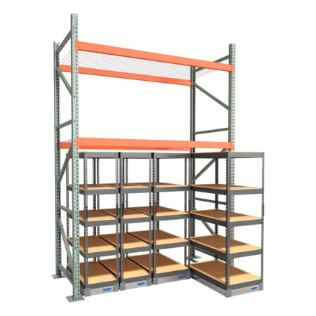 Aisle-Free Under-Rack Mobile Storage Shelving System