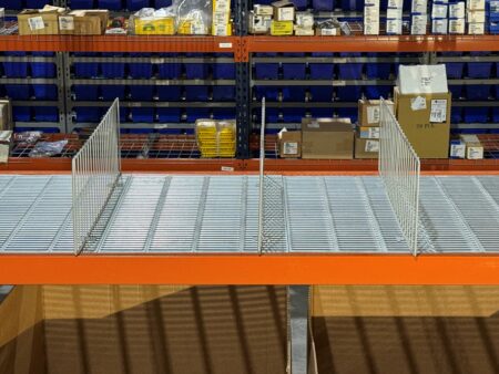 Shelf Dividers for ProDeck50 Punched Steel Pallet Rack Decking