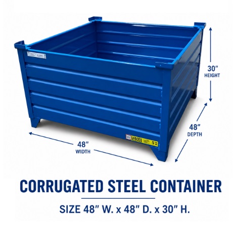 Corrugated Steel Container Sizes Archives - Warehouse Rack and Shelf