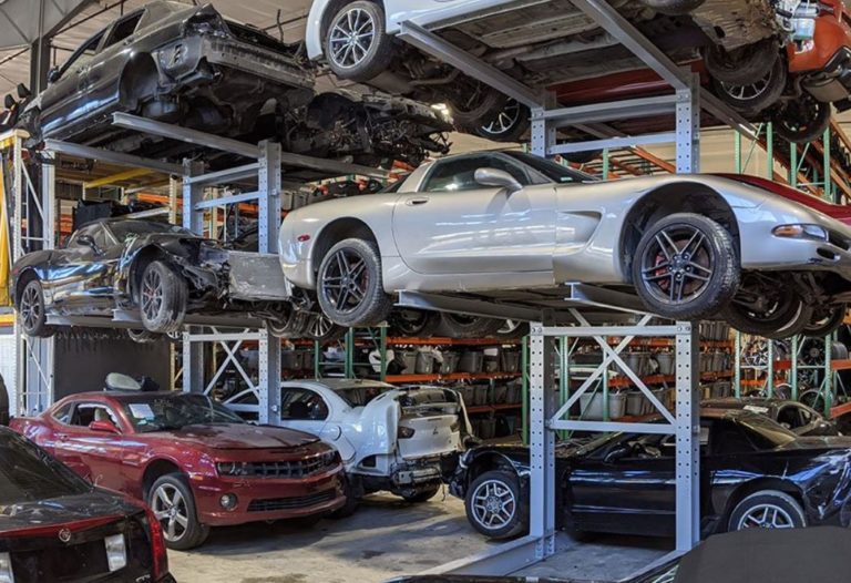 Auto Salvage Yard Storage Racks | Junkyard Car Racks