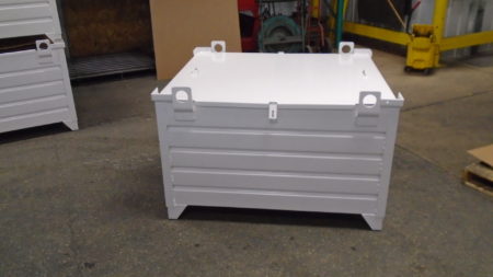 Metal Container with Locking Hinged Lid | Steel Storage Box