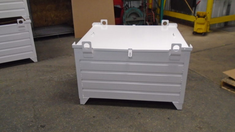 Metal Container with Locking Hinged Lid | Steel Storage Box