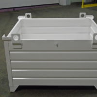 Metal Container with Locking Hinged Lid | Steel Storage Box