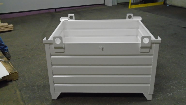 Metal Container with Locking Hinged Lid | Steel Storage Box