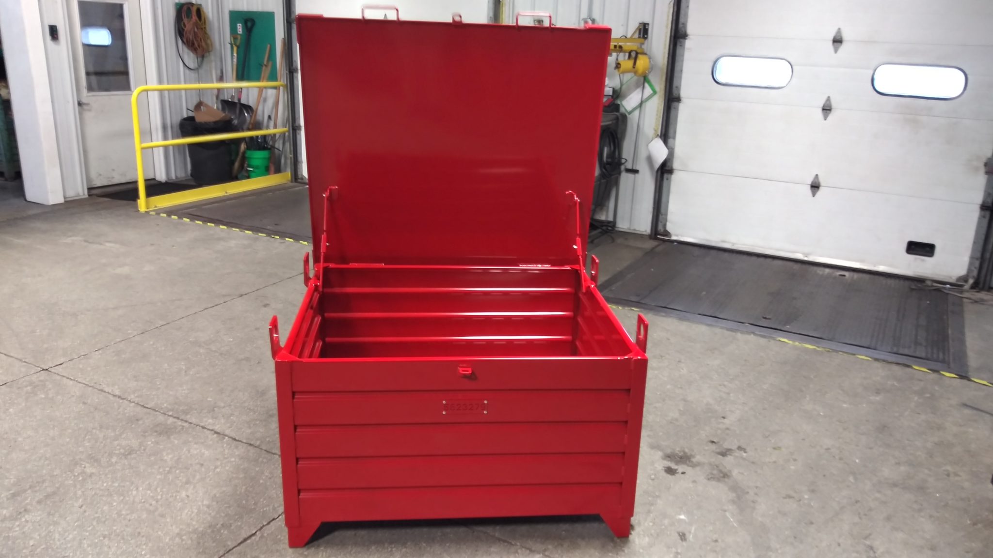 Metal Container with Locking Hinged Lid | Steel Storage Box