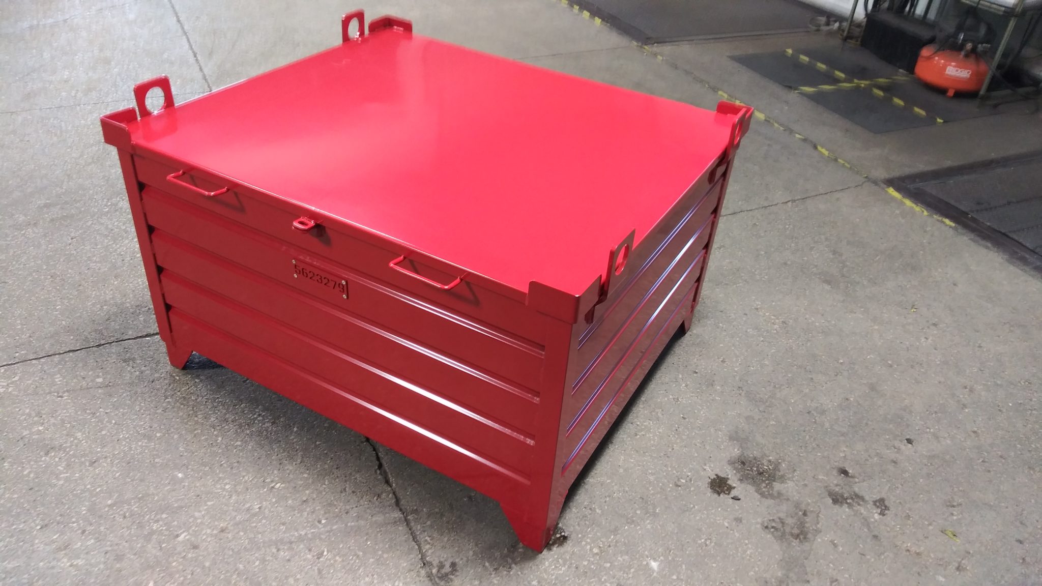 Metal Container with Locking Hinged Lid | Steel Storage Box