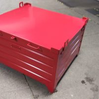 Metal Container with Locking Hinged Lid | Steel Storage Box
