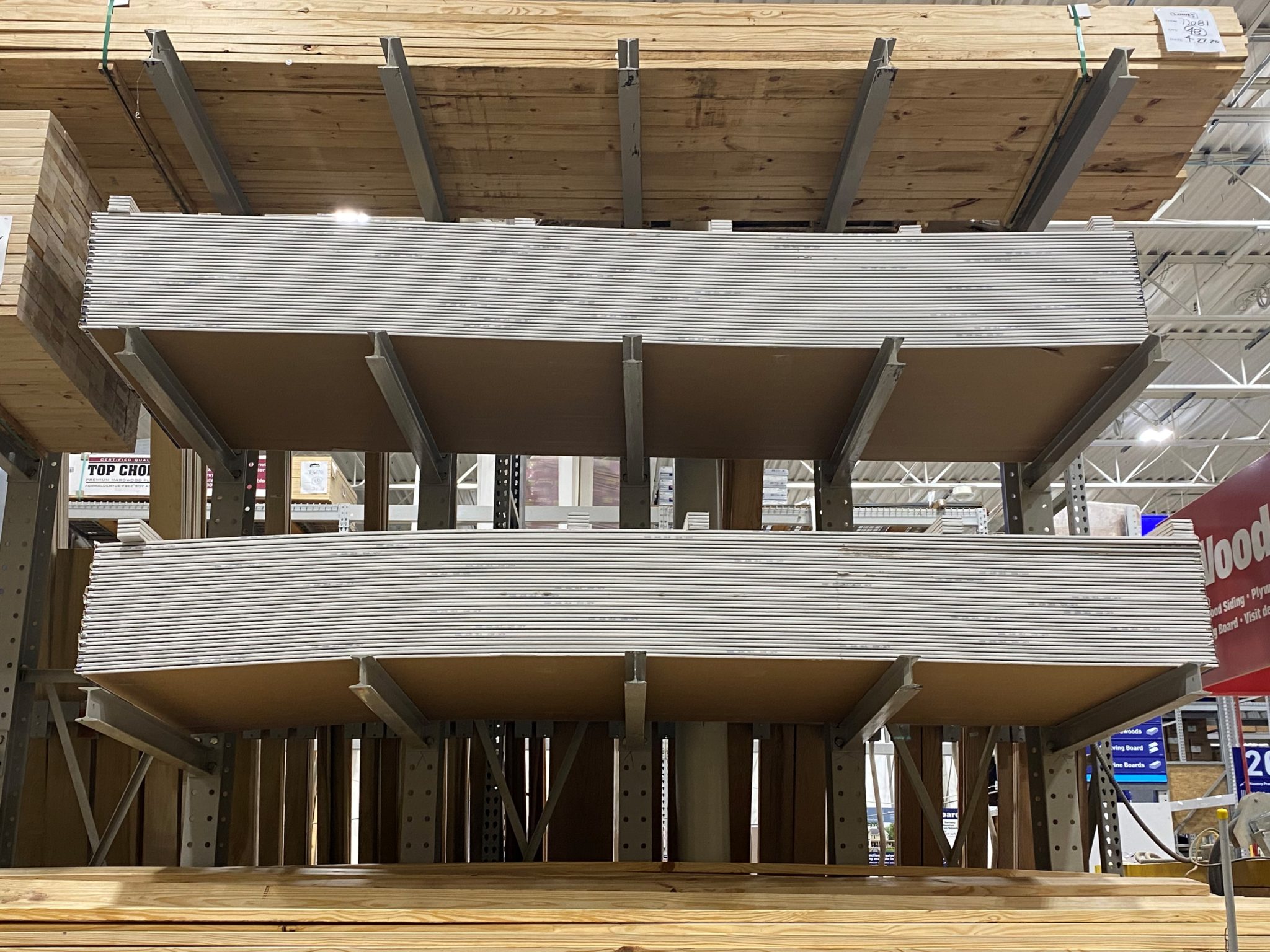 Cantilever Lumber and Plywood Sheet Storage Racks