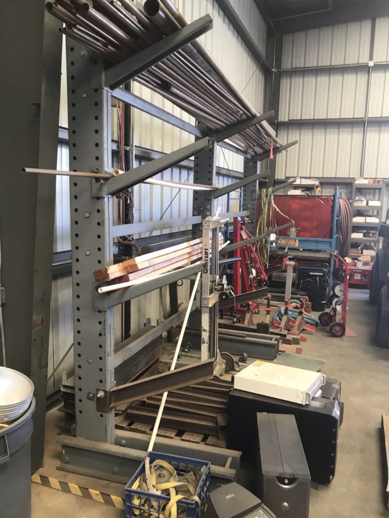 Cantilever Storage Racks with Incline | Single Sided Cantilever Racks