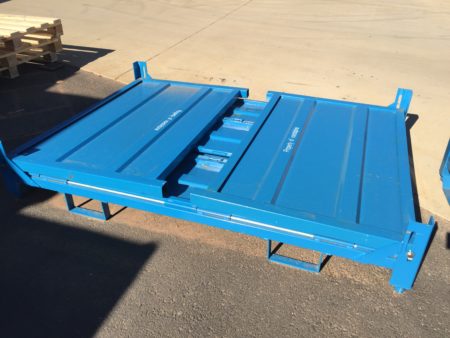 Folding Steel Storage Containers | Steel Storage Bins with Pintle Feet