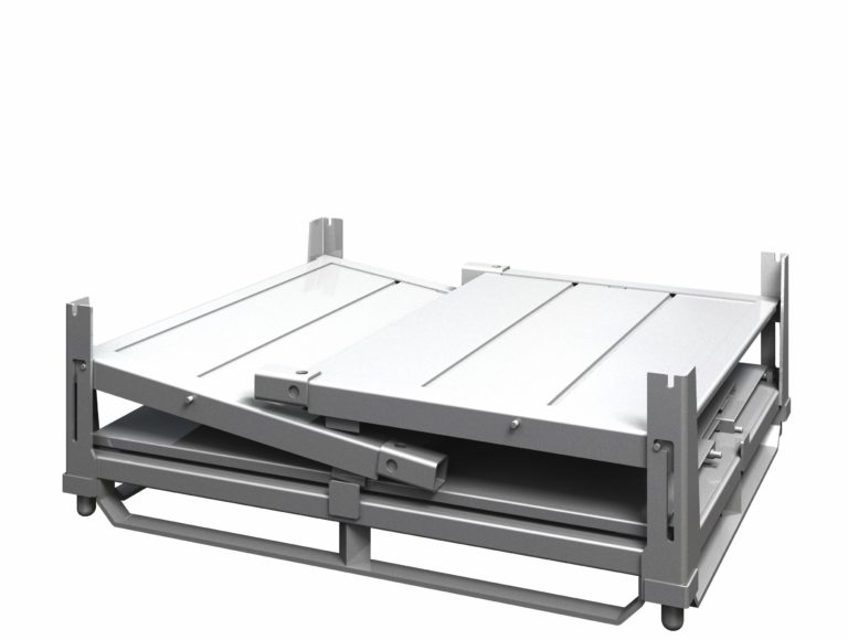 Folding Steel Storage Containers | Steel Storage Bins with Pintle Feet