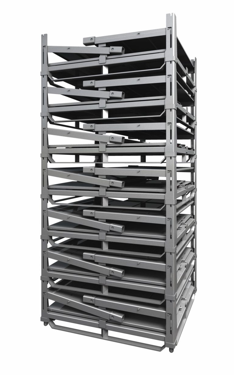Folding Steel Storage Containers | Steel Storage Bins with Pintle Feet