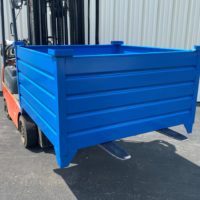 Stackable Corrugated Steel Totes | Warehouse Rack and Shelf