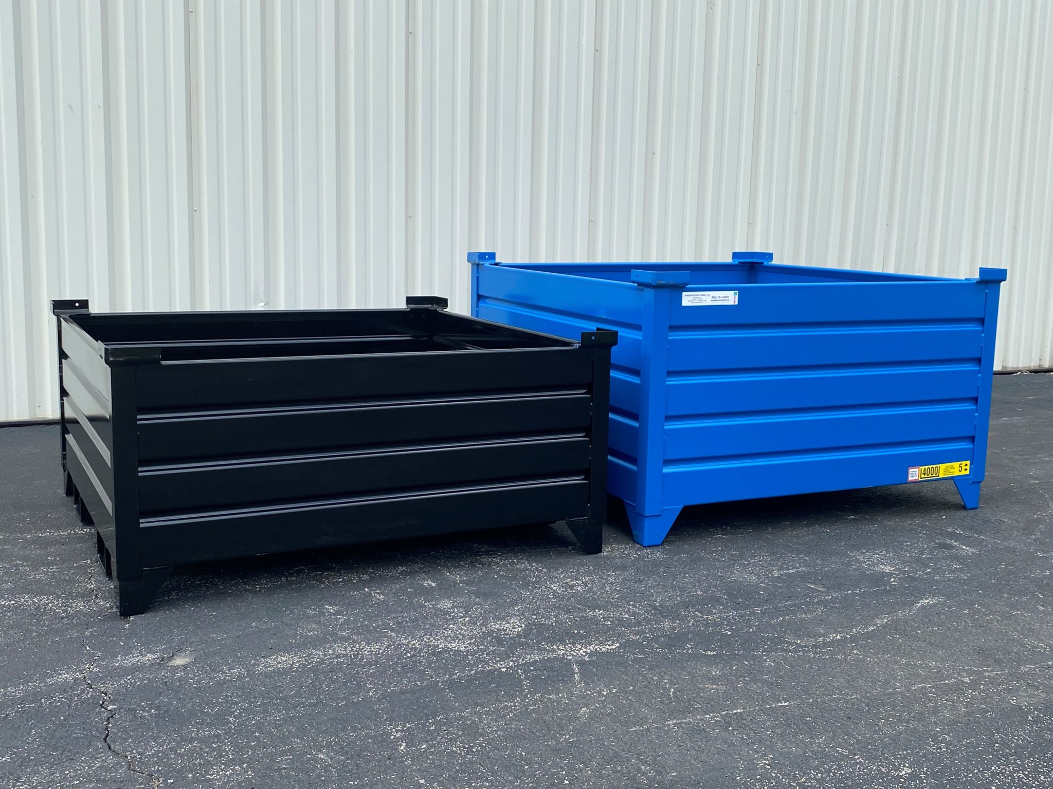 Stackable Corrugated Steel Totes | Industrial Bins