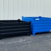 Stackable Corrugated Steel Totes | Warehouse Rack and Shelf