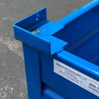 Stackable Corrugated Steel Totes | Warehouse Rack and Shelf