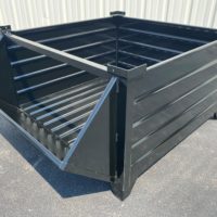 Corrugated Steel Bulk Container with Open Hopper Front - Warehouse Rack ...