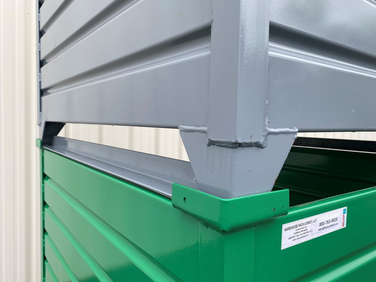 Stackable Corrugated Steel Containers with Steel Angle Runners