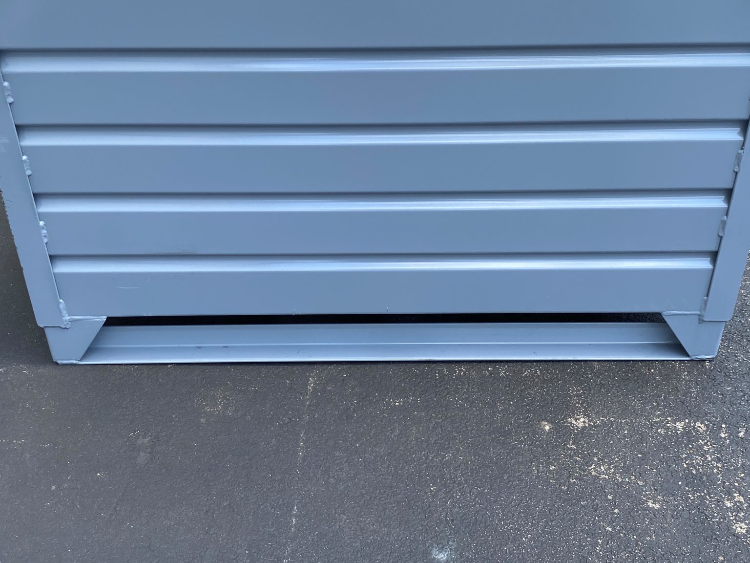 Stackable Corrugated Steel Containers with Steel Angle Runners