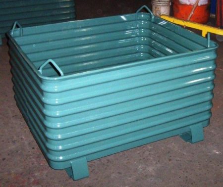 Corrugated Metal Bins | Heavy Duty Forging Container