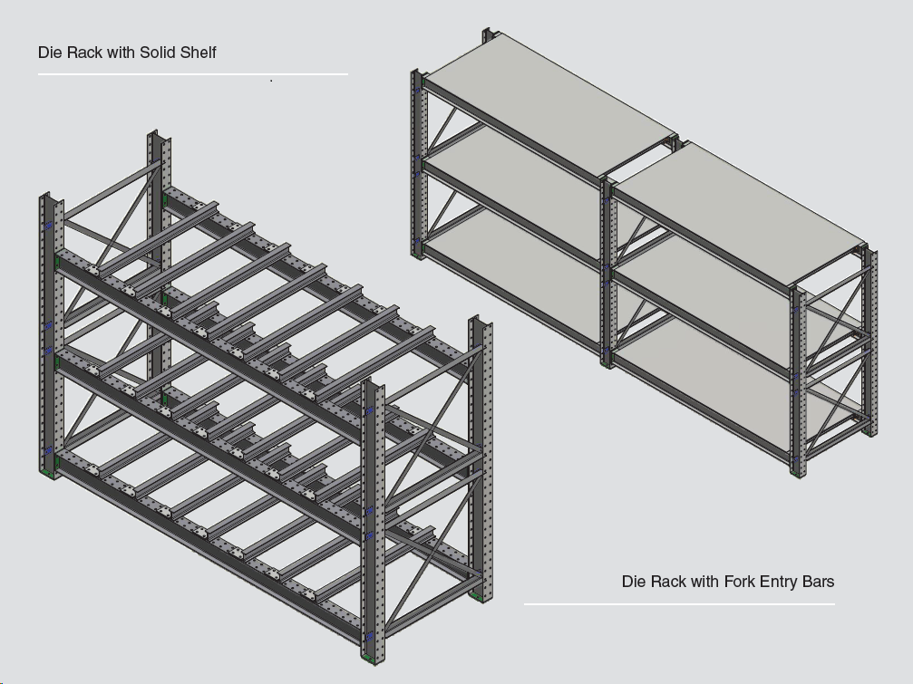 Die Storage Racks with Heavy Duty I Beam Construction