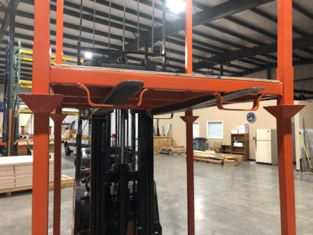 Warehouse Stacking Racks with Forklift Guides