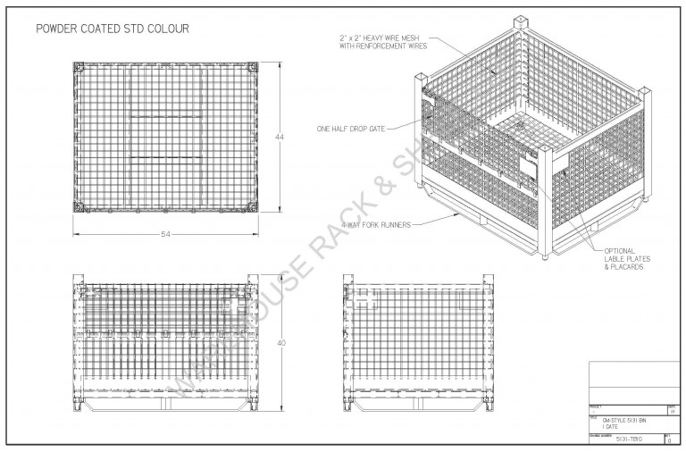 5131 Heavy Duty Metal Storage Bins | Wire Mesh Storage Baskets