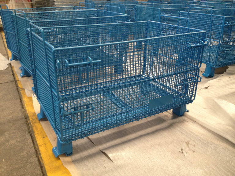Custom Containers | Folding Wire Containers | Warehouse Rack and Shelf