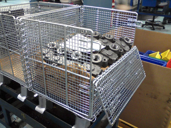Collapsible Wire Baskets for Kanban Lean Manufacturing