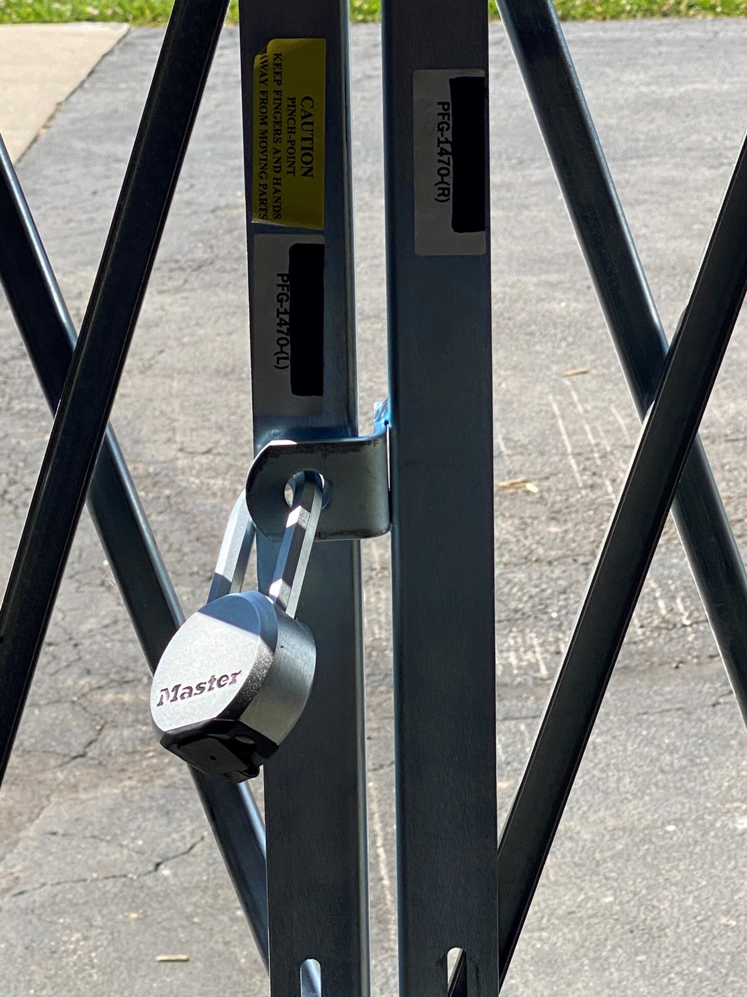 Double Folding Aluminum Garage Door Security Gates