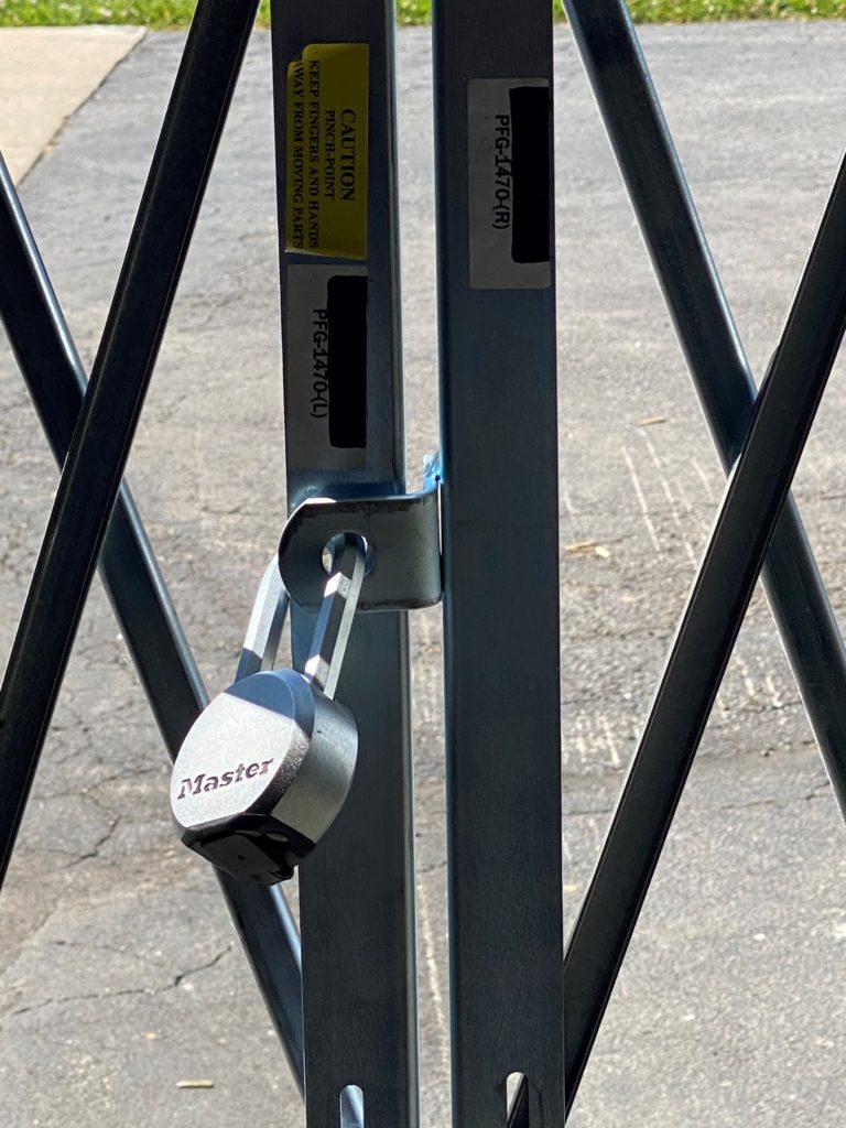 Double Folding Aluminum Garage Door Security Gates