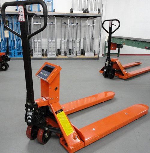 Pallet Truck Scales - Warehouse Rack and Shelf