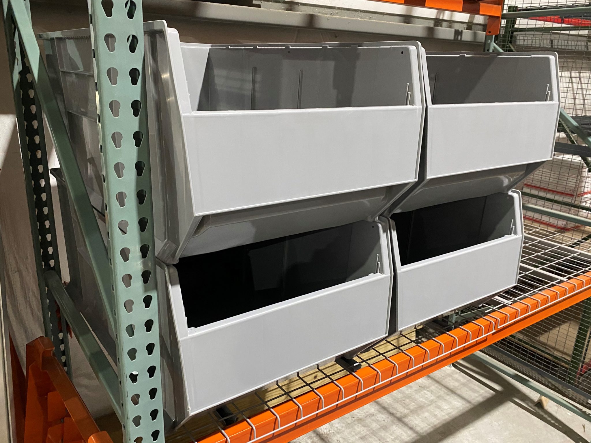 Large Plastic Pallet Rack Storage Bins | Warehouse Rack Bins