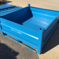 Folding Steel Storage Containers | Steel Storage Bins with Pintle Feet