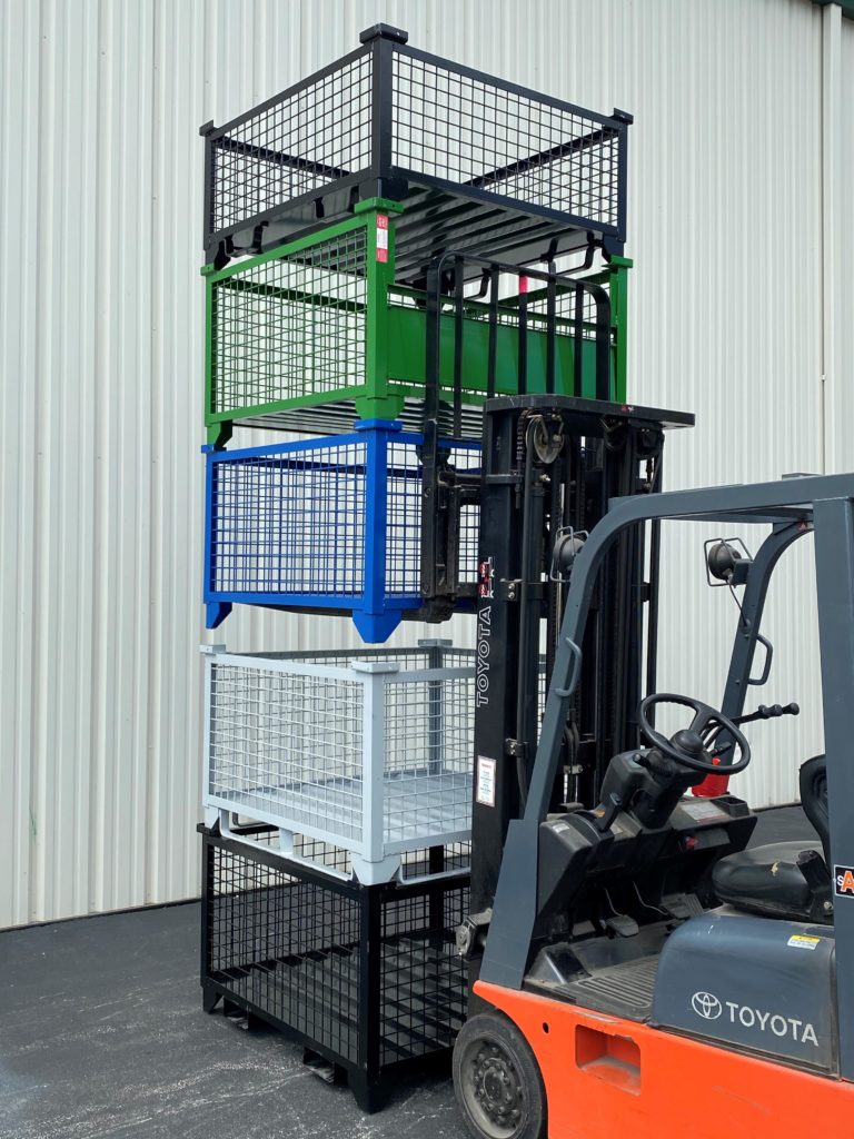 Stackable Wire Baskets | Vertical Storage for Industrial