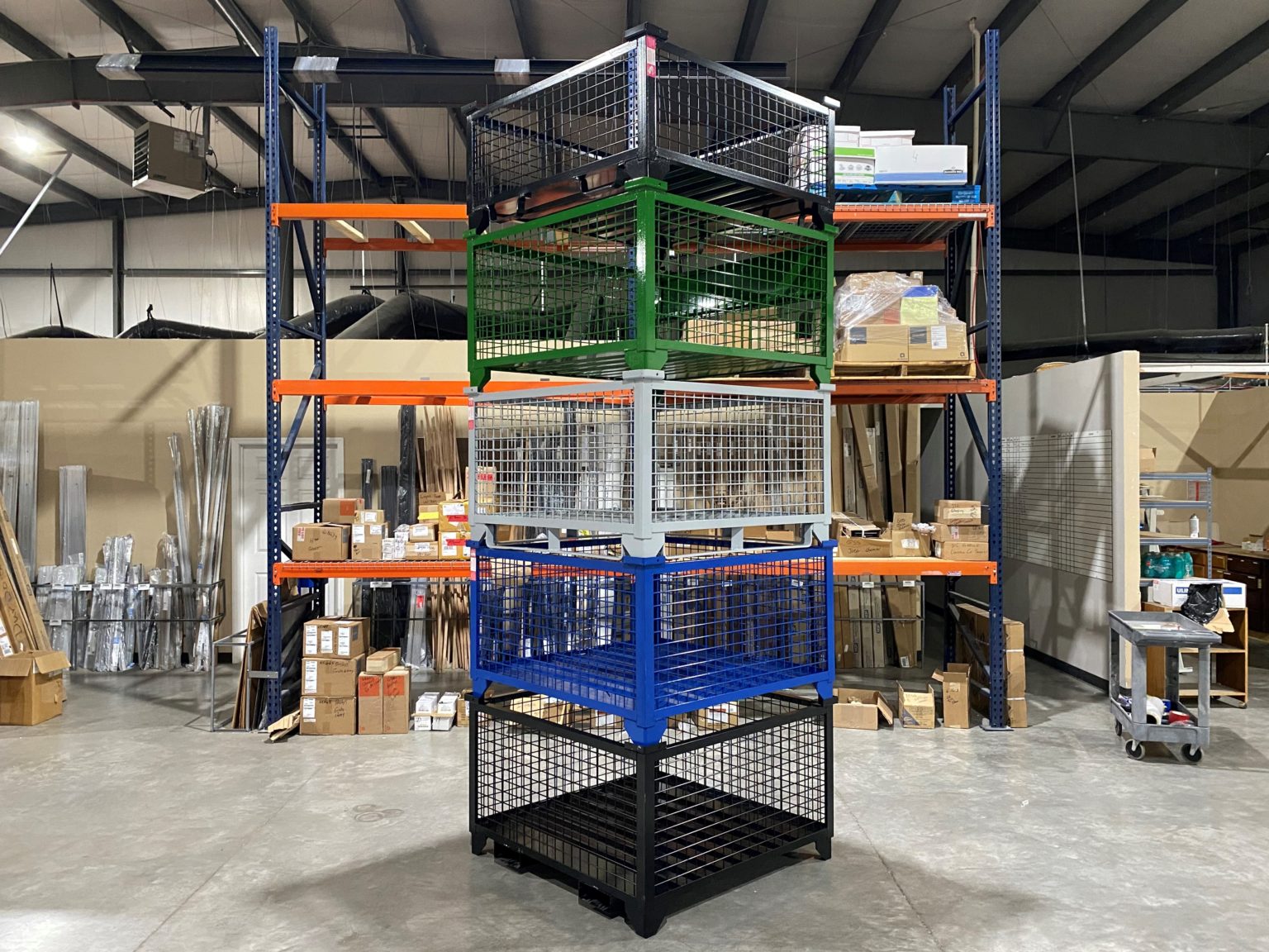 Wire Basket with Forklift Tubes / Pockets