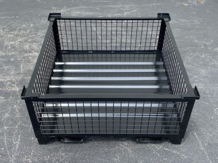 Rigid Wire Basket with Forklift Guide Stirrups