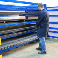 Roll Out Sheet Metal Rack | Roll Out Steel Storage Racks
